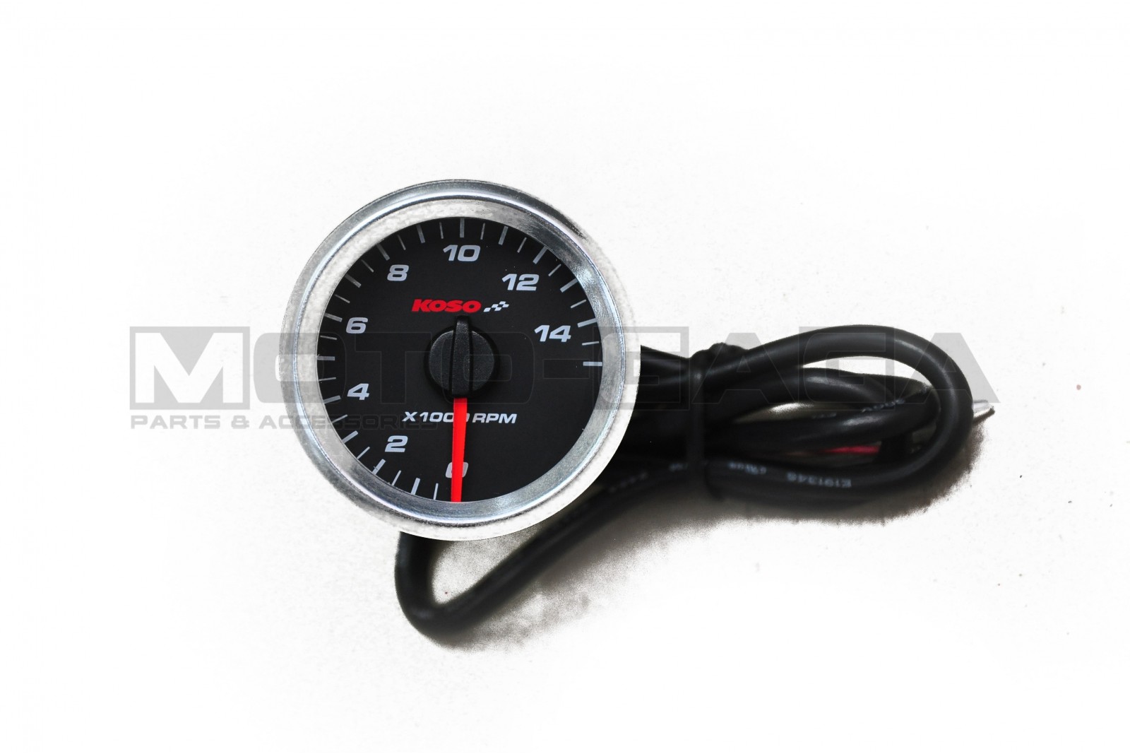 Koso Universal White/Black Tachometer 48mm