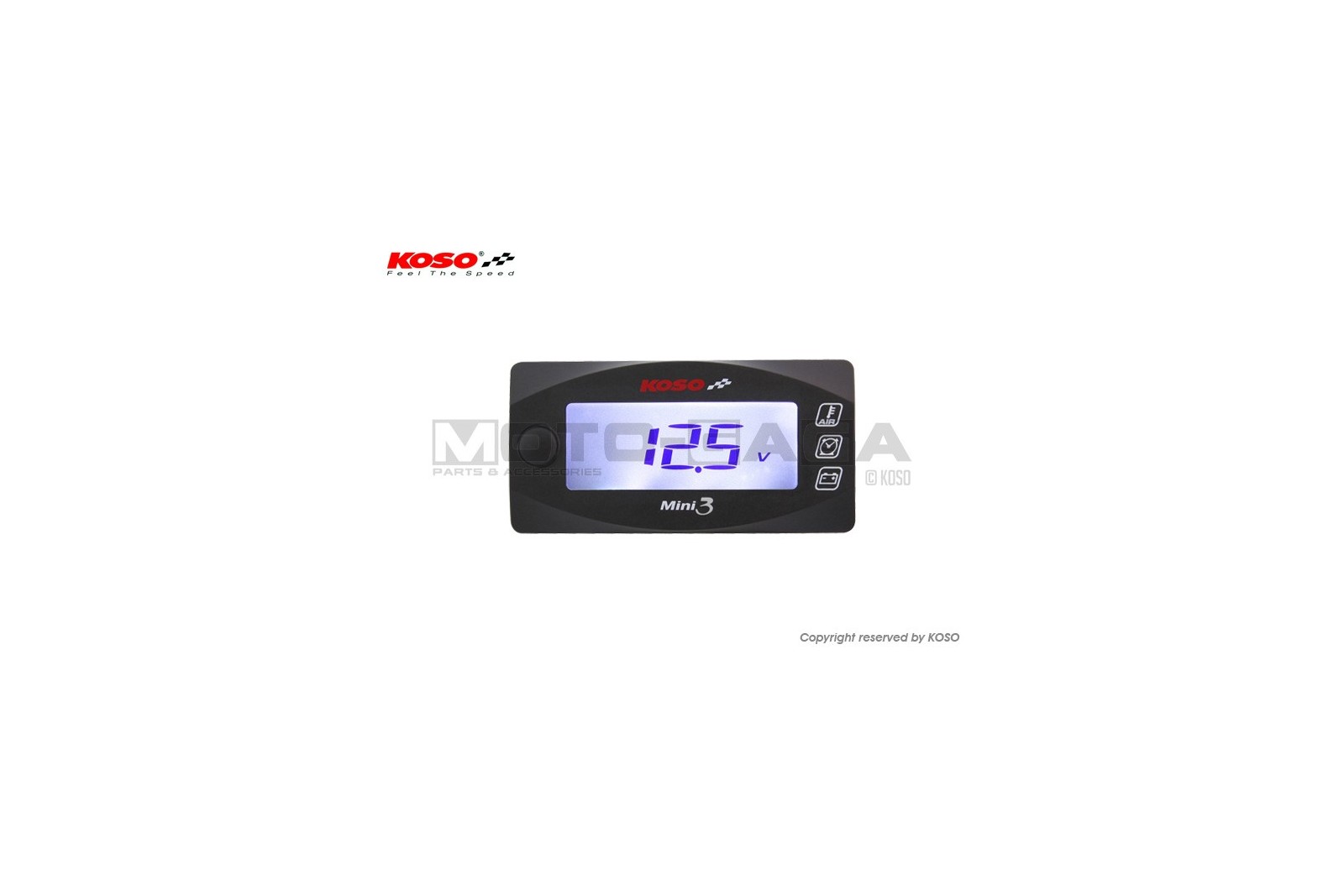 Koso Mini 3 meter - temp/clock/voltage