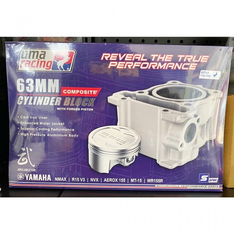 UMA Racing Composite Cylinder Kit - 63mm (183cc) - Yamaha R15V3/MT-15 ...