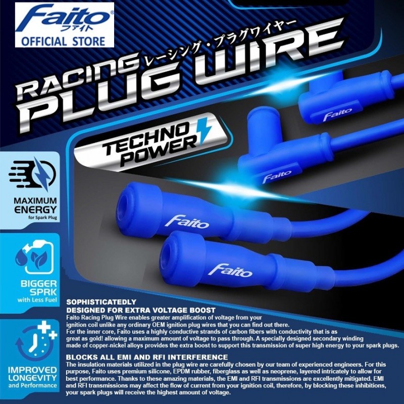 Faito Racing Spark Plug Cable/Wire/Lead