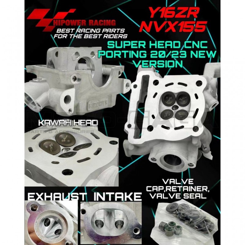 Hipower Racing Cylinder Head (23in/20ex) - Yamaha R15V3/MT-15/NVX/NMAX ...