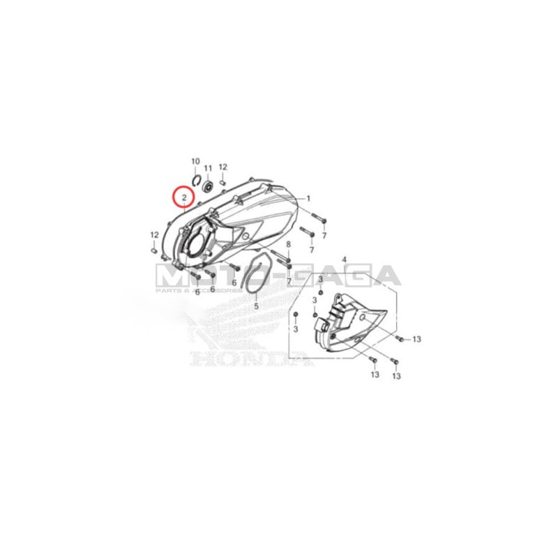 CVT Transmission Cover Gasket - Honda ADV160/Vario/Click/PCX 160
