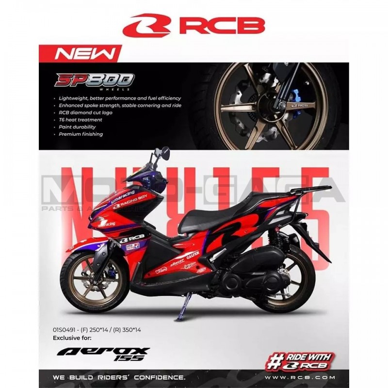 Racing Boy Wheels/Rims (SP800) (2.15/3.50) - Yamaha NVX/Aerox 155